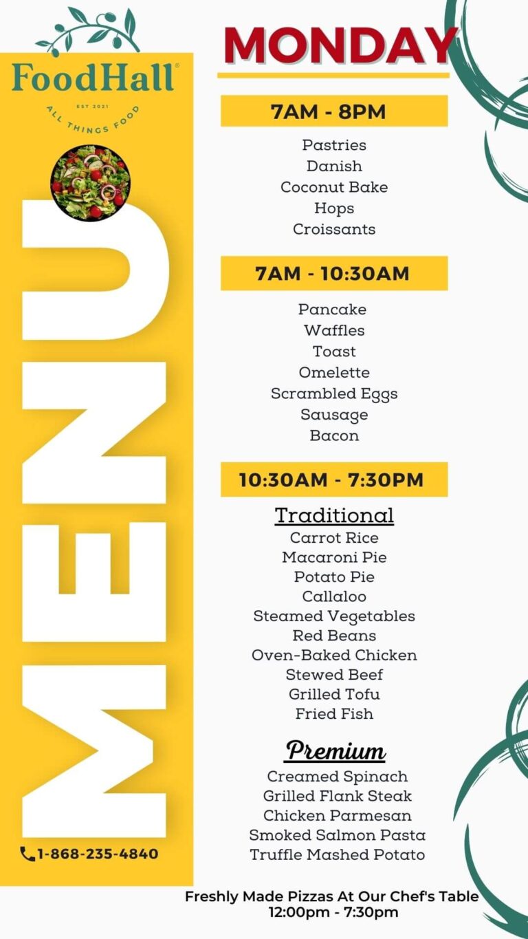 Daily Menu – Food Hall