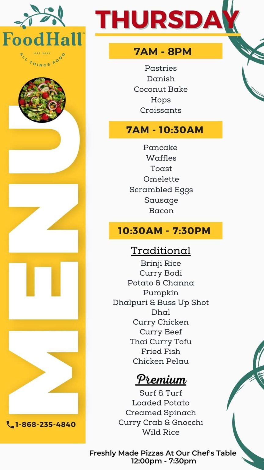 Daily Menu – Food Hall